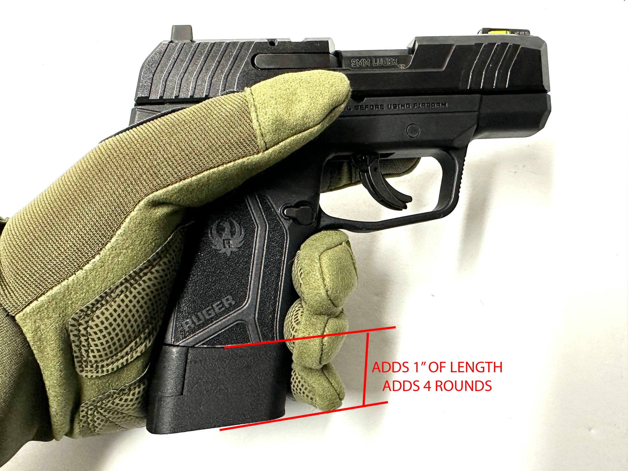 Ruger Max-9 Magazine Extension 14rd